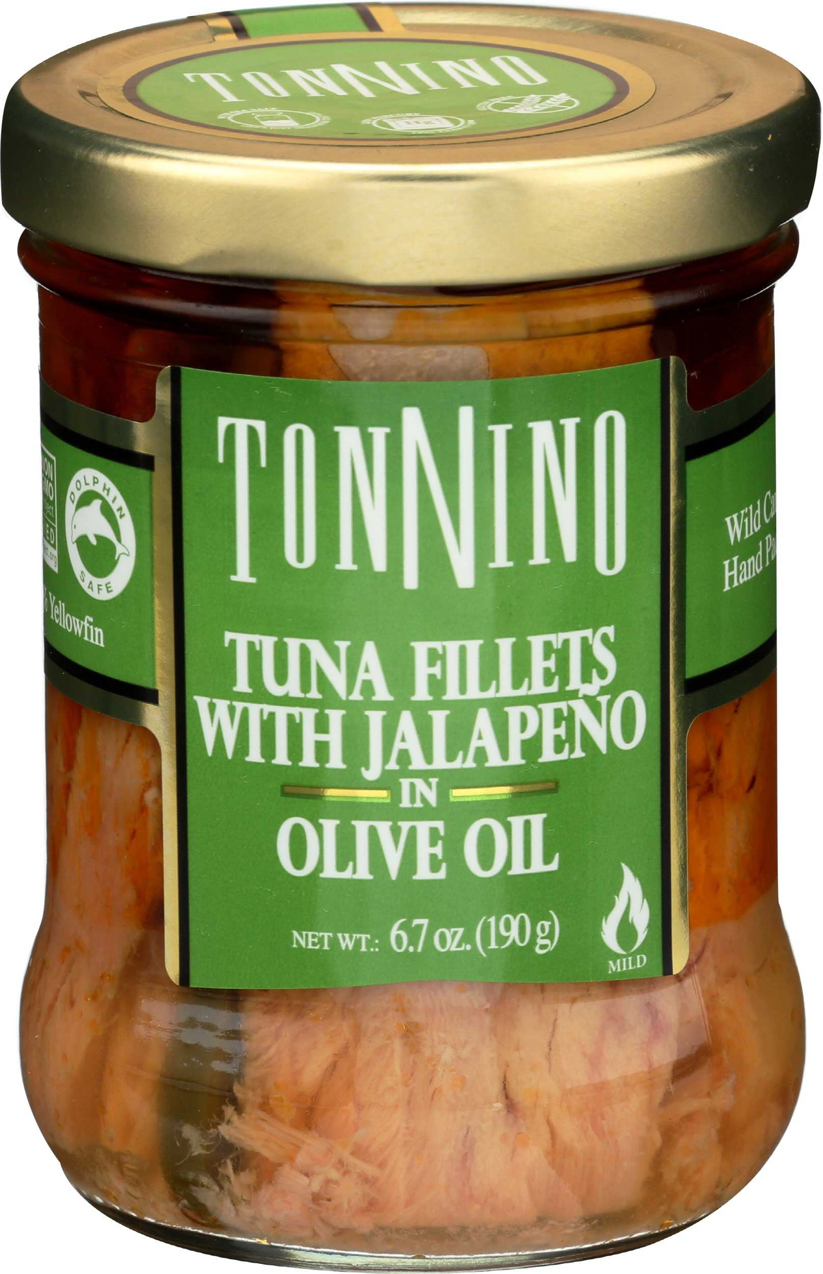 Tonnino Tuna Fillets with Jalapeno in Olive Oil, 6.7 Ounce -- 6 per ...