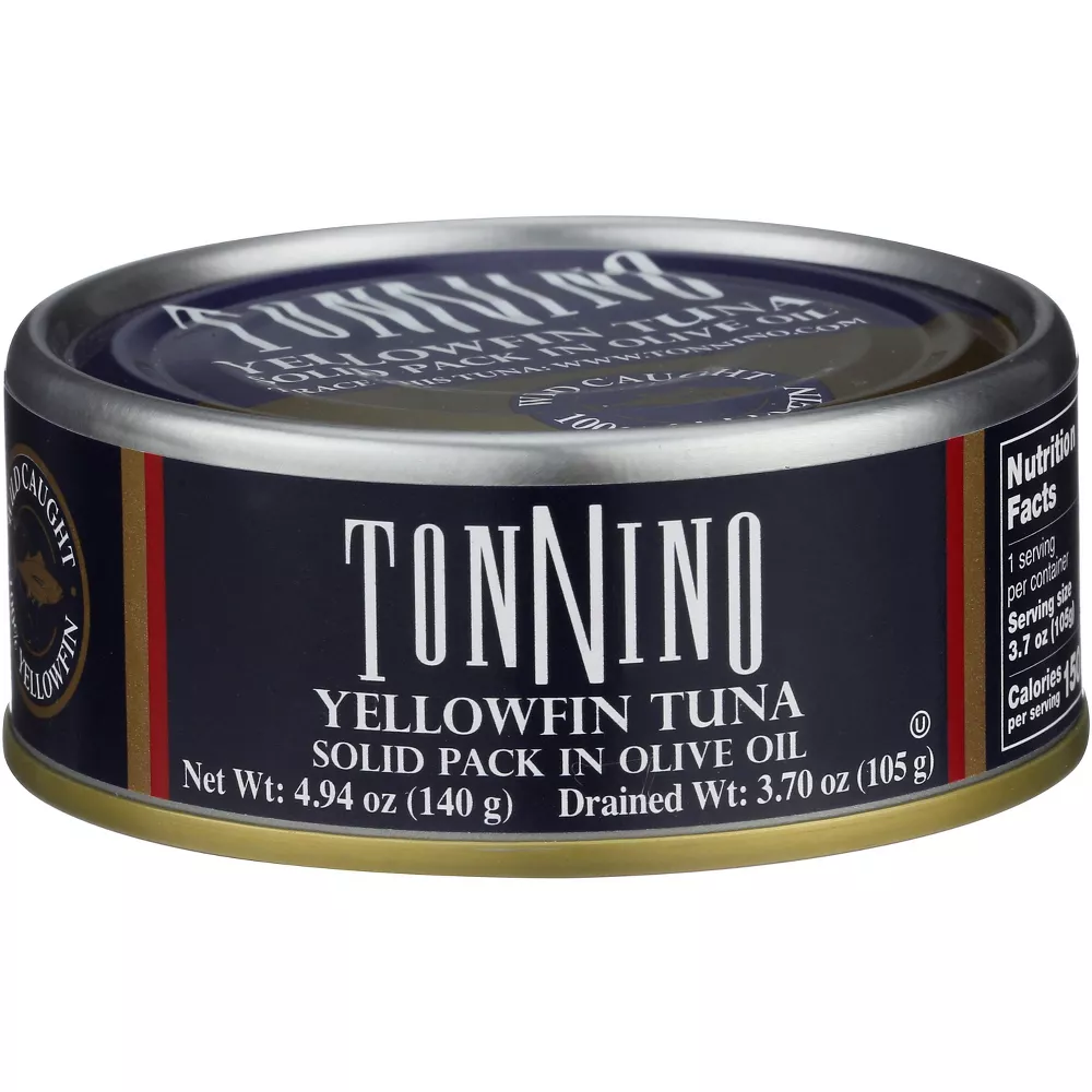 Pack of 12, Tonnino Yellowfin Tuna Solid Pack in Olive Oil, 4.94 oz ...