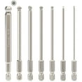 Tonsiki, 7PCS Ball End Hex Allen Wrench Drill Bit Set, Nickel Plated ...