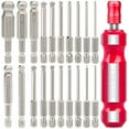 Tonsiki Ball End Hex Bits & Screwdriver Handle Set,Magnetic 1/4'' Hex ...