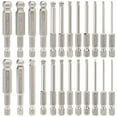 Tonsiki Hex Head Allen Wrench Drill Bit Set 24pcs (Metric&SAE), 1/4” Hex-Shank S2 Steel Allen ...