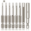 8pcs Hex Head Allen Wrench Drill Bits Set 100mm SAE Metric Allen ...