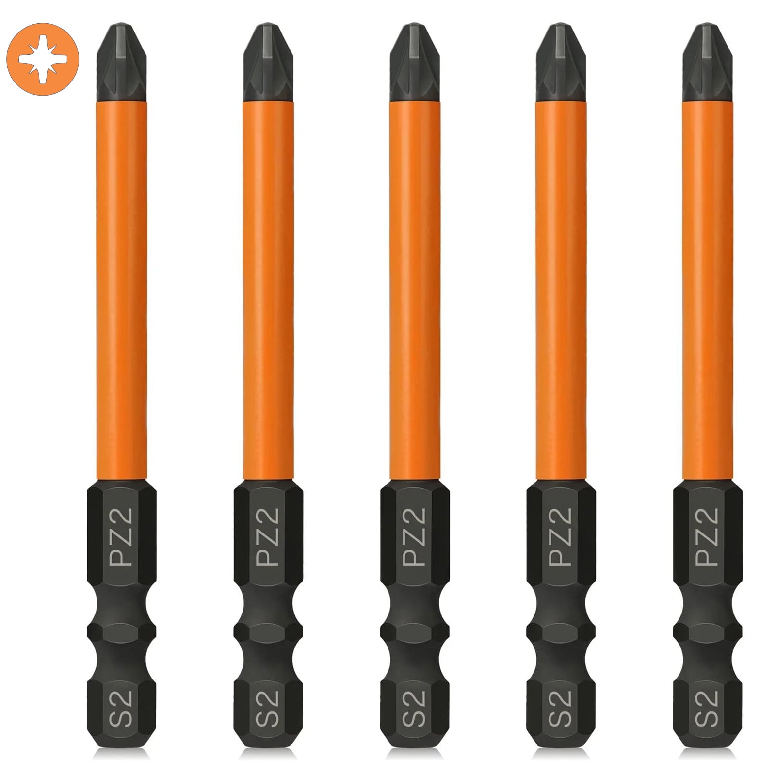 Tonsiki Pozidriv Magnetic Hex Shank S2 Steel Titanium Drill Bits and ...