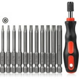Tonsiki torx Bit Set with 1/4 inch Magnetic Screwdriver Bit Driver , 11Pcs Tamper Proof Security ...