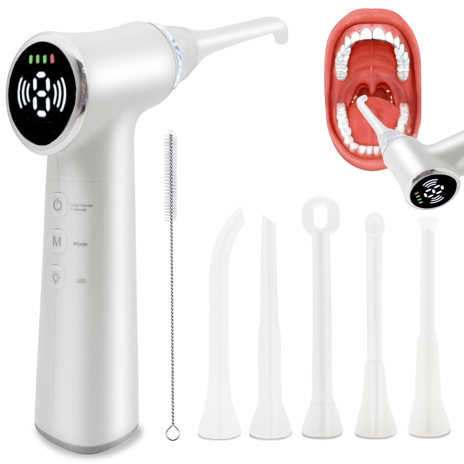 Tonsil Stone Vacuum Removal Kit with LED Light - Electronic Tonsil ...