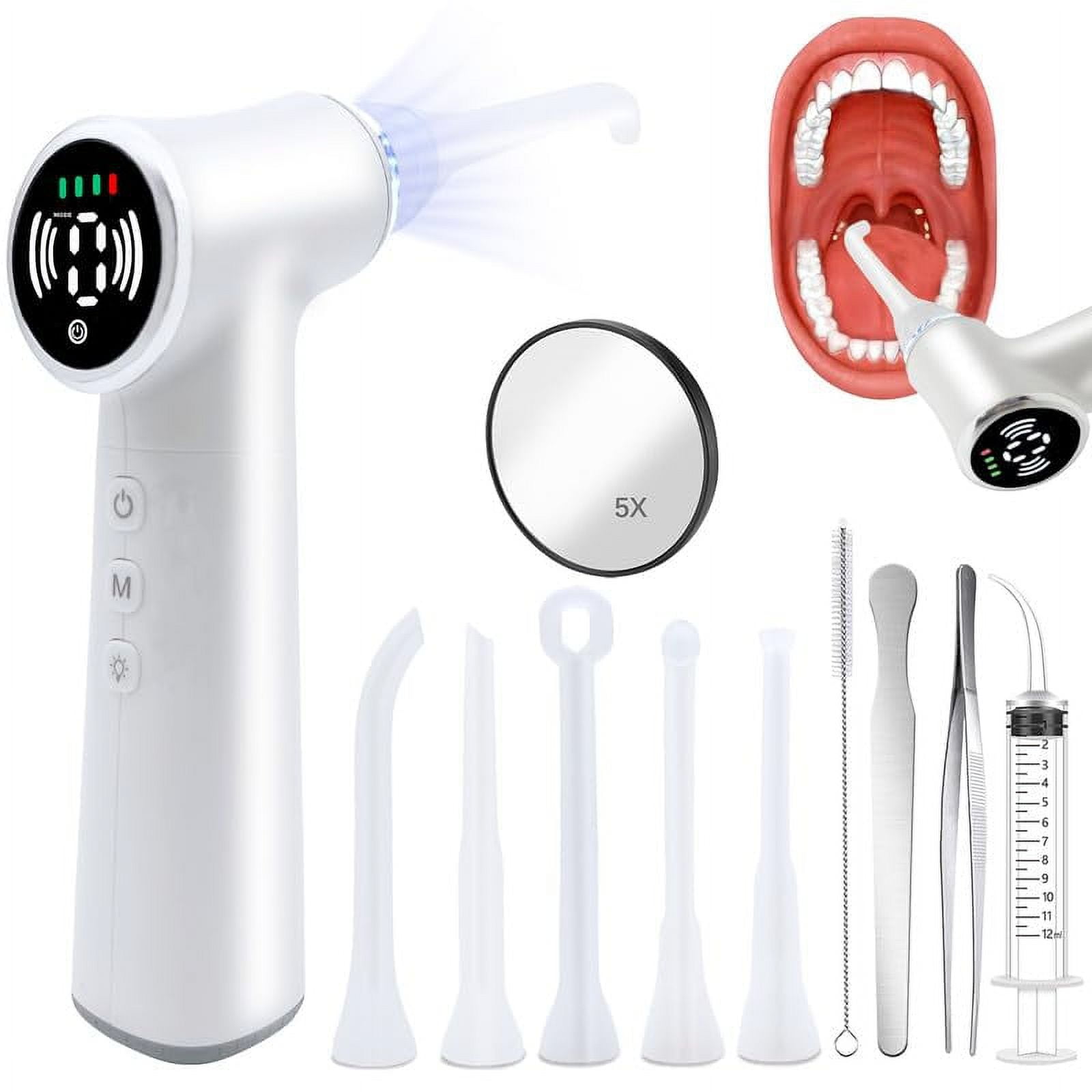 Tonsil Stone Vacuum Removal MMF7 Kit with LED Light - Tonsil Stone ...