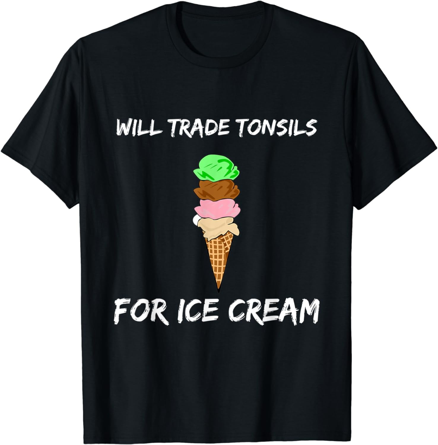 Tonsillectomy TShirt Kids Funny - Tonsils for Ice Cream - Walmart.com
