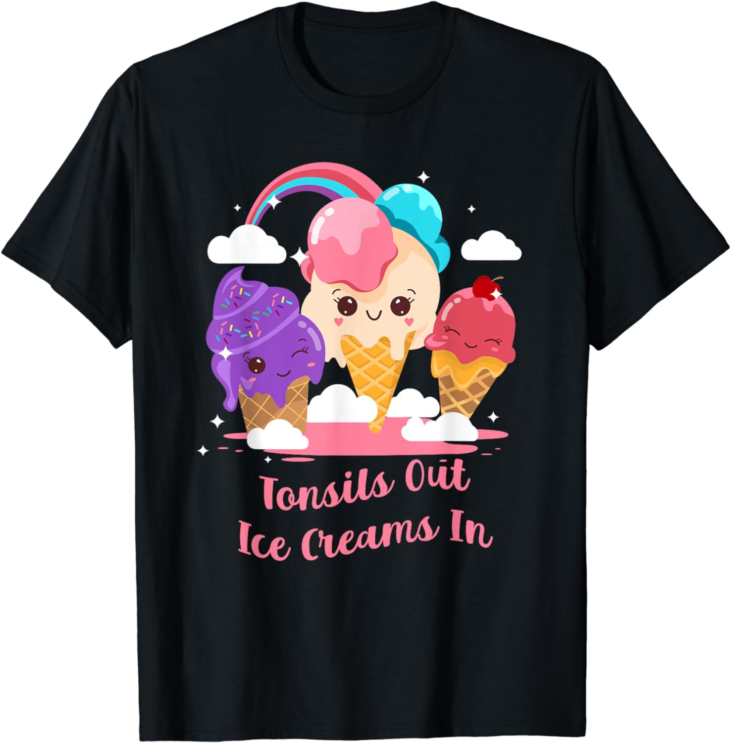 Tonsils Out Ice Cream In Tonsil Surgery Tonsillectomy T-Shirt - Walmart.com