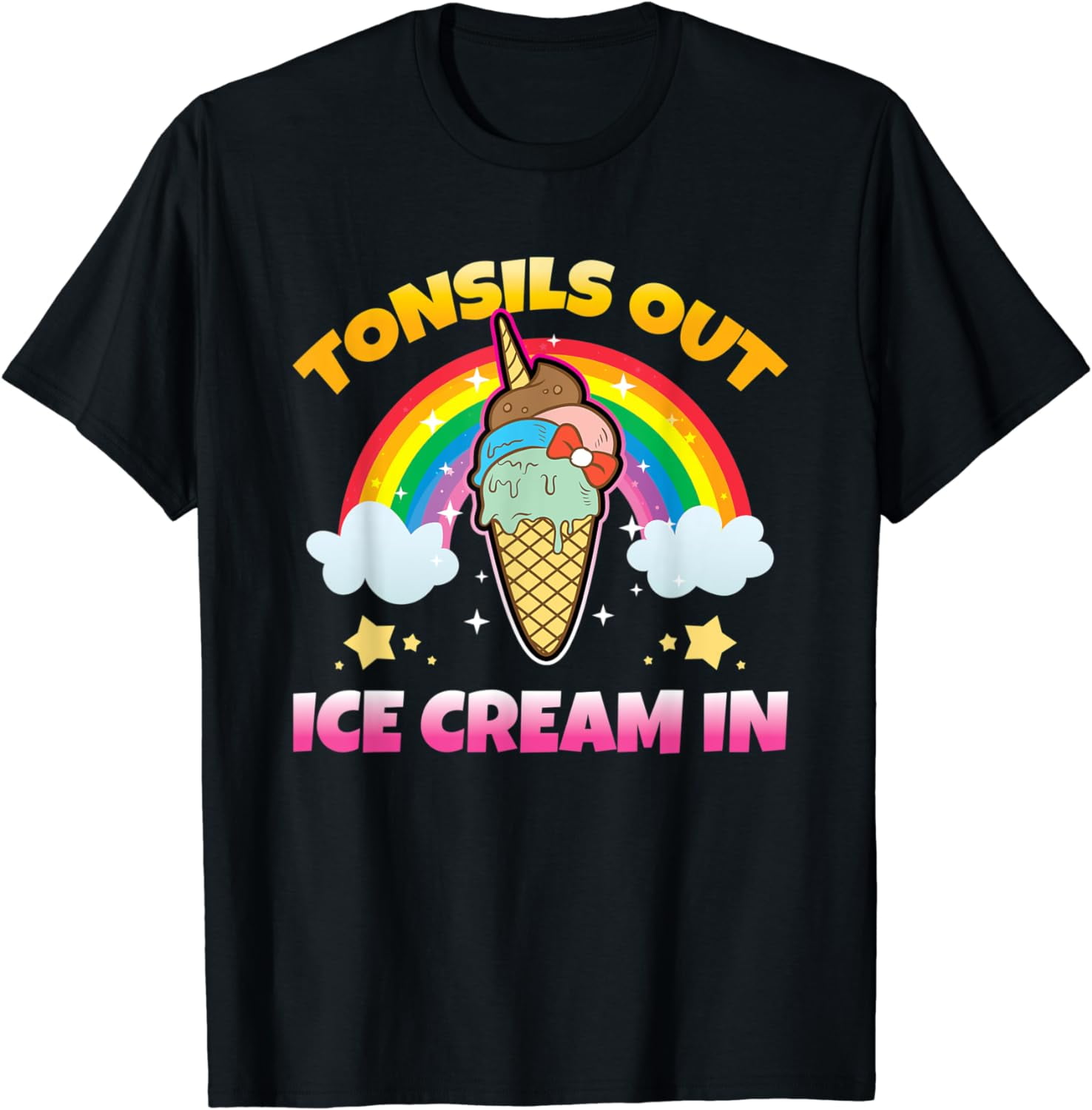Tonsils Out Ice Cream In Tonsil T-Shirt - Walmart.com