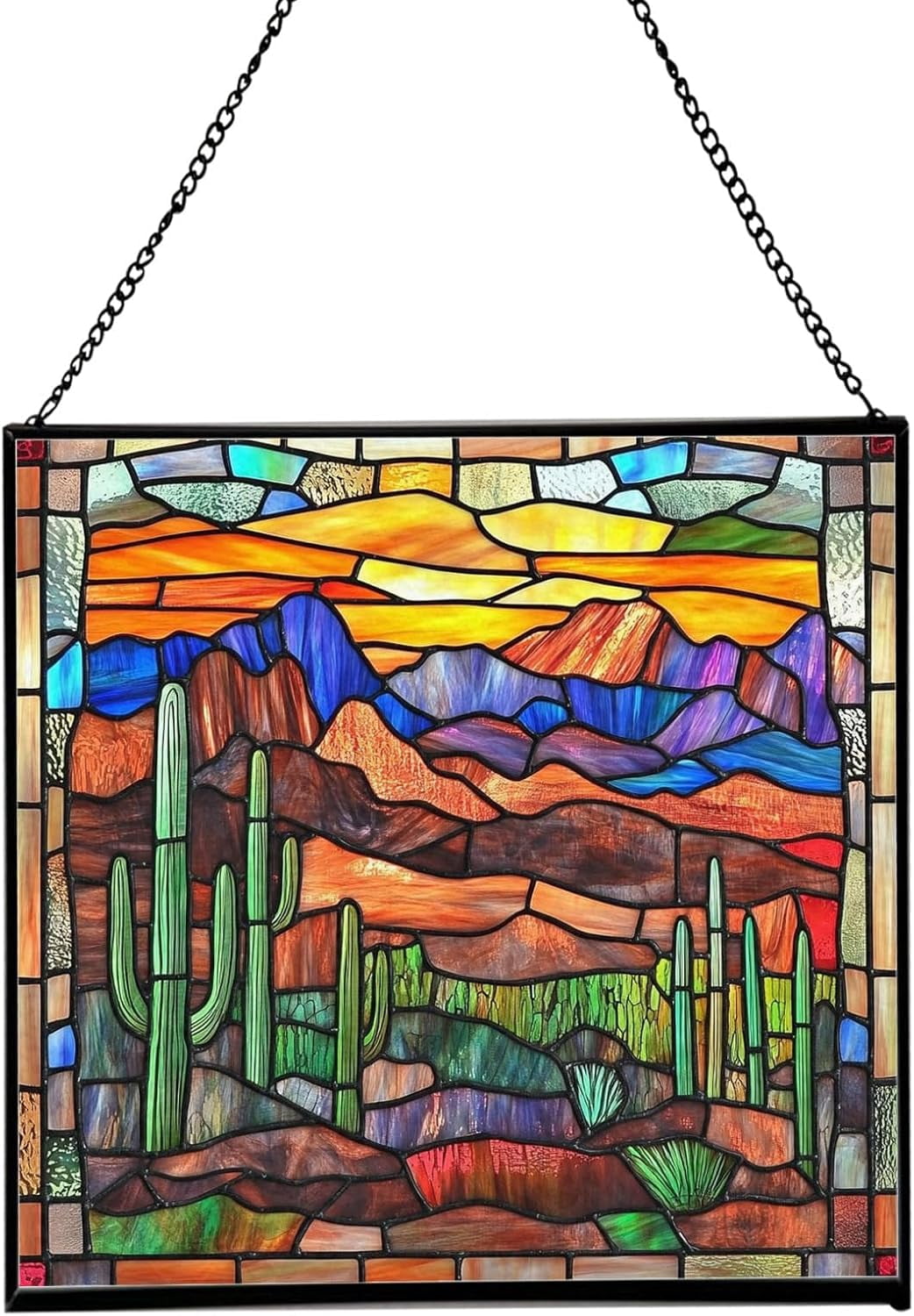 Tonto National Forest-Arizona Landscape Stained Glass Suncatcher ...