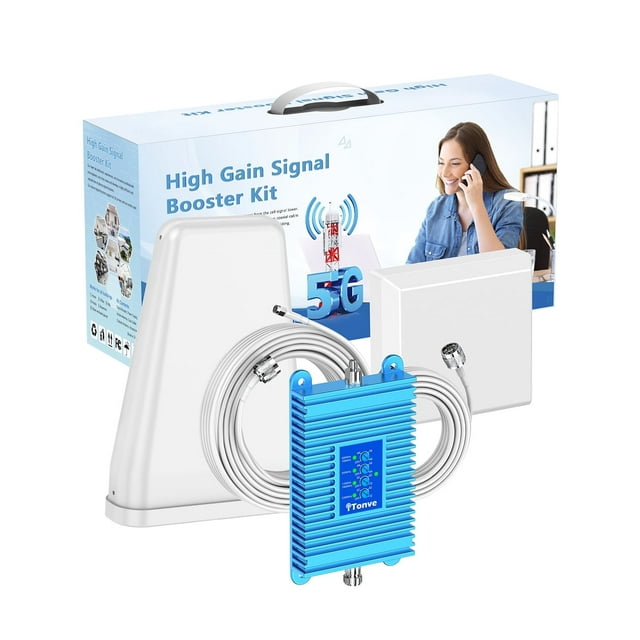 Tonve Home Cell Signal Booster | Supports Band 12/17/13/71/5/2/25/4/66 ...