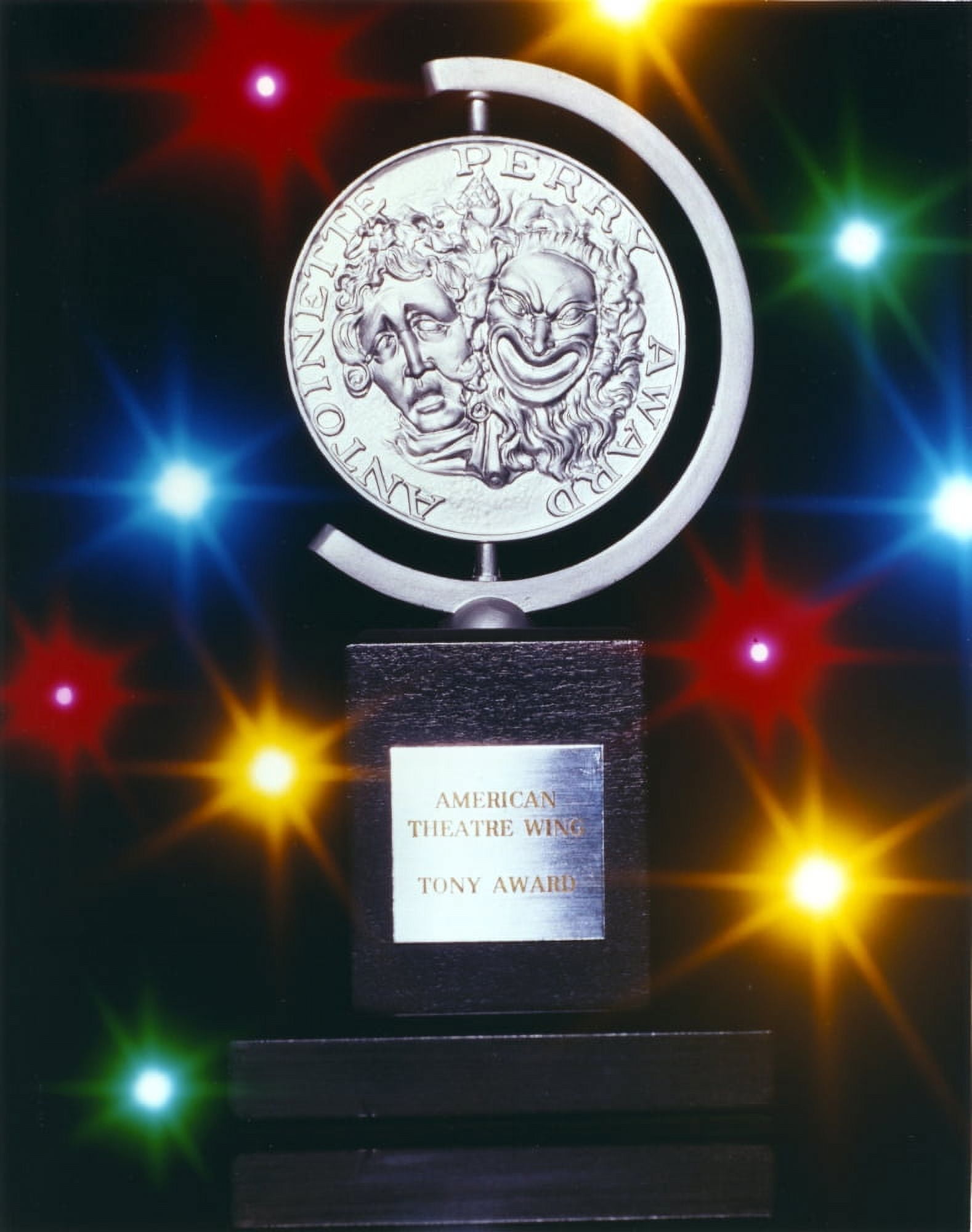 Tony Award Trophy Picture with Lights Background Photo Print (8 x 10 ...