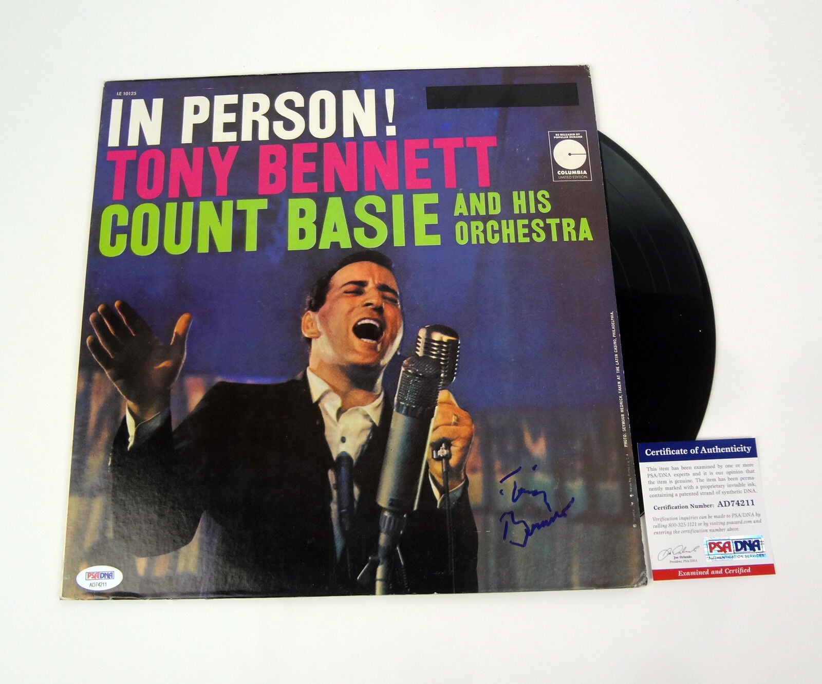 Pre-Owned Tony Bennett Signed Autograph In Person! Count Basie Vinyl ...