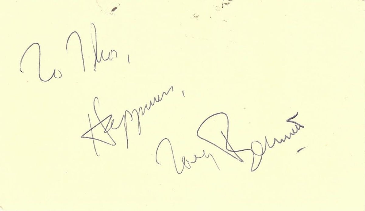 Tony Bennett Signed Autographed Cut Signature Legendary Singer JSA ...