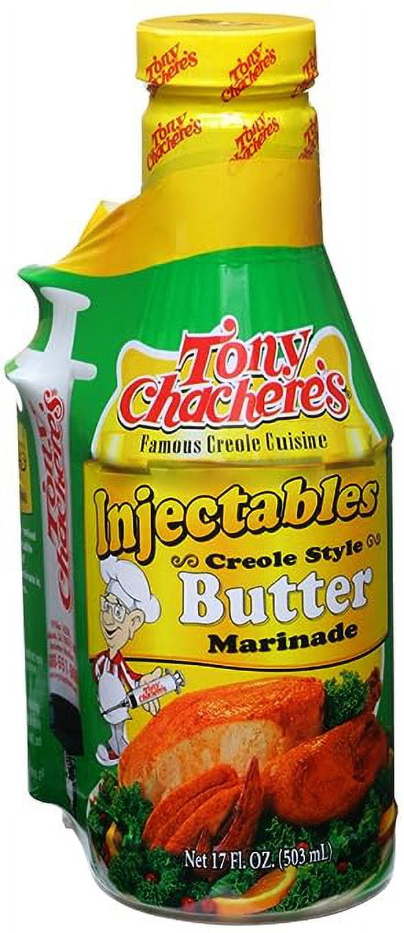 Tony Chachere Injectable Marinades with Injector, Creole Style Butter ...