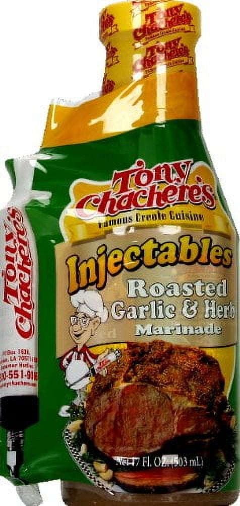 Tony Chachere Marinade, Roasted STF9 Garlic and Herb with Injector, 17 ...
