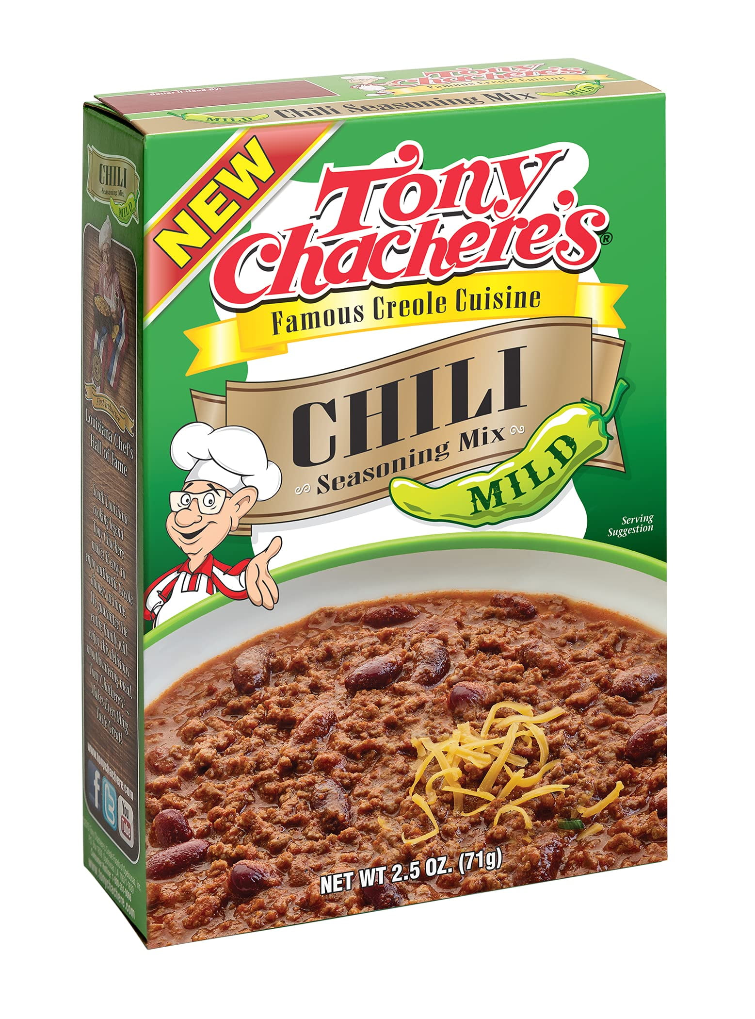 Tony Chachere,S Chili Seasoning Mix (Mild) - 3 Pack - Walmart.com