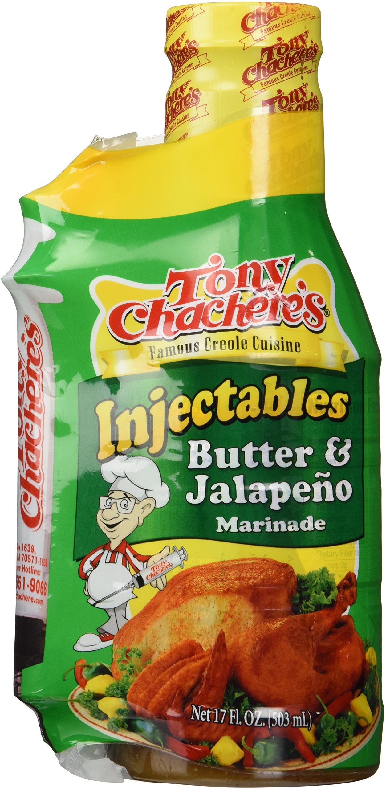 Tony Chachere's Creole Butter and Jalapeno Marinade, Injectable, Spicy ...