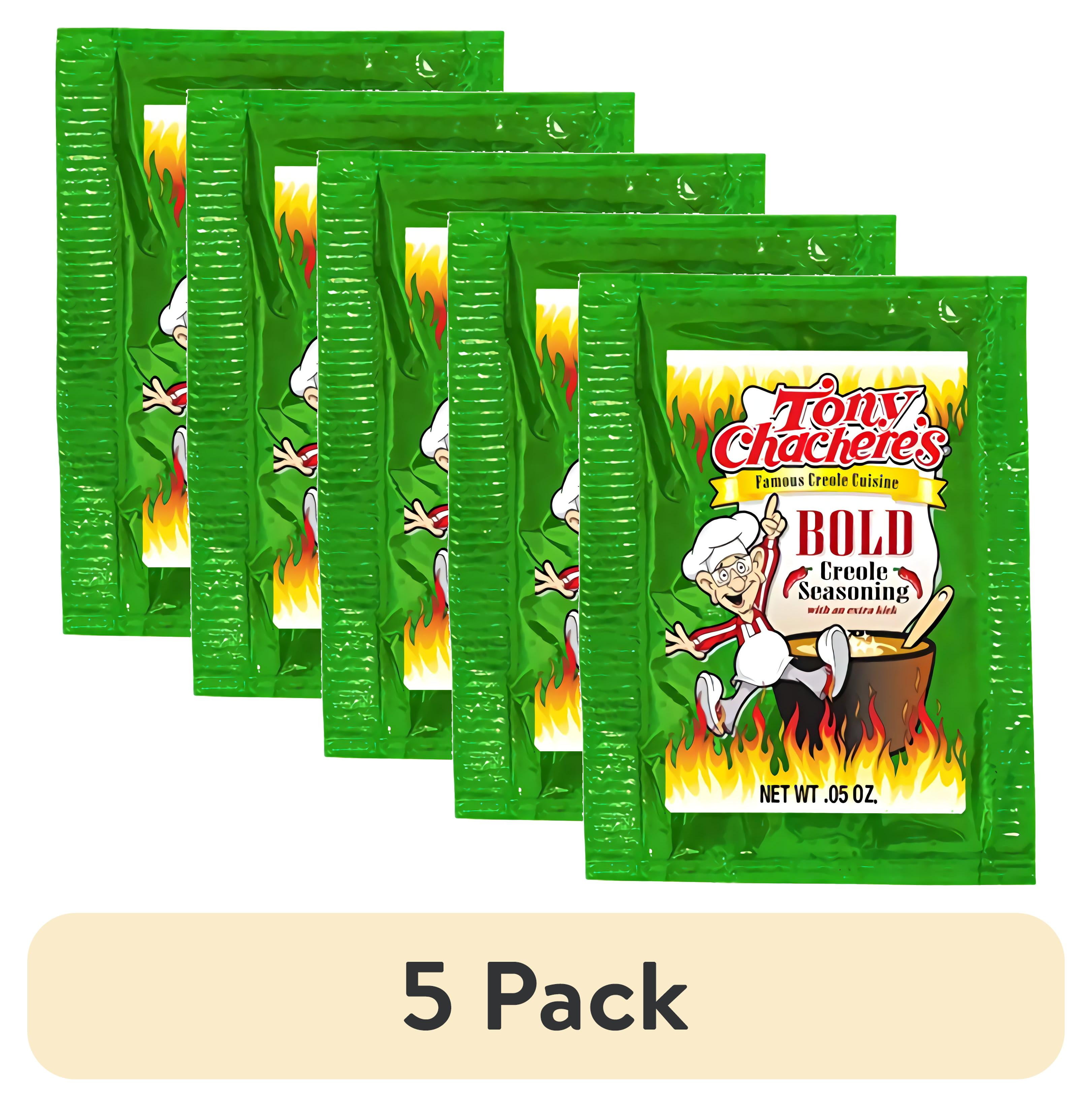 (5 pack) Tony Chachere's Bold Creole Seasoning .05 oz. Packets, 1000 ...