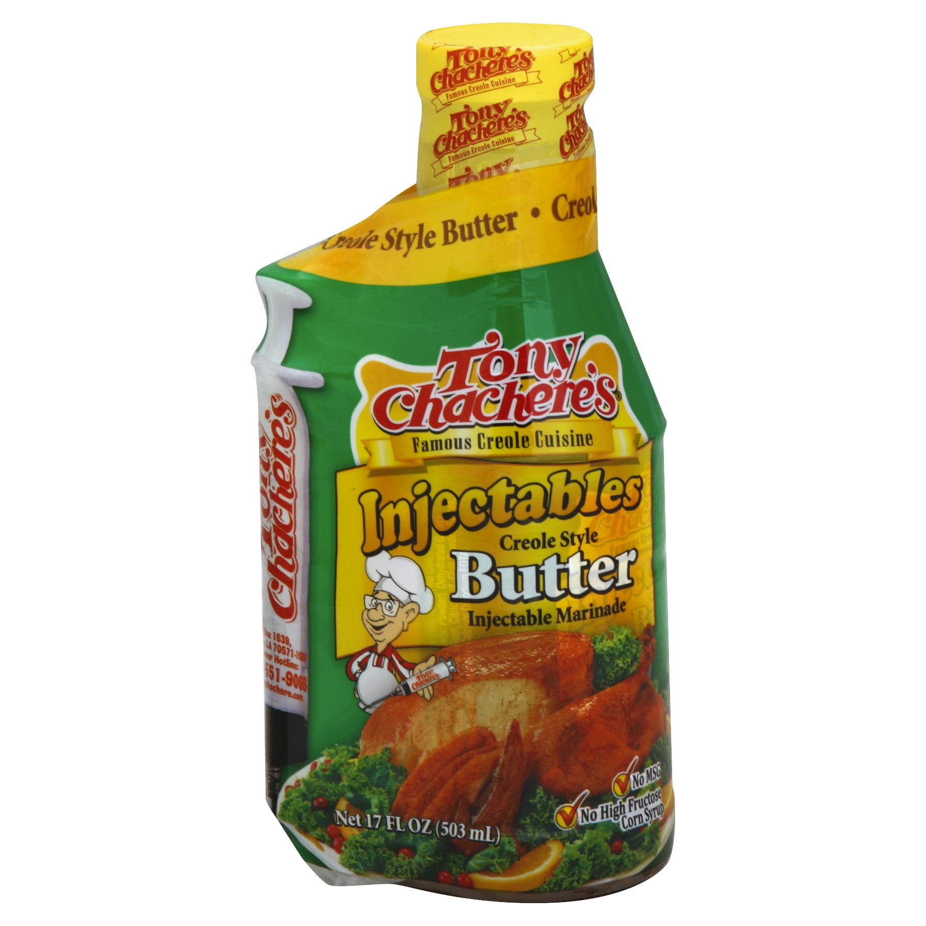 Tony Chachere's Butter Regular Marinade & Injector 17 oz (Pack Of 6 ...