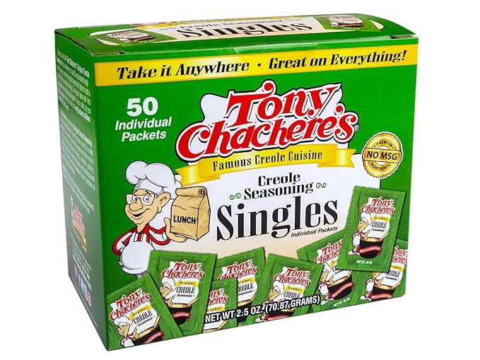 Tony Chachere's Creole Seasoning 05 oz. Packets, 50 Count - Walmart.com