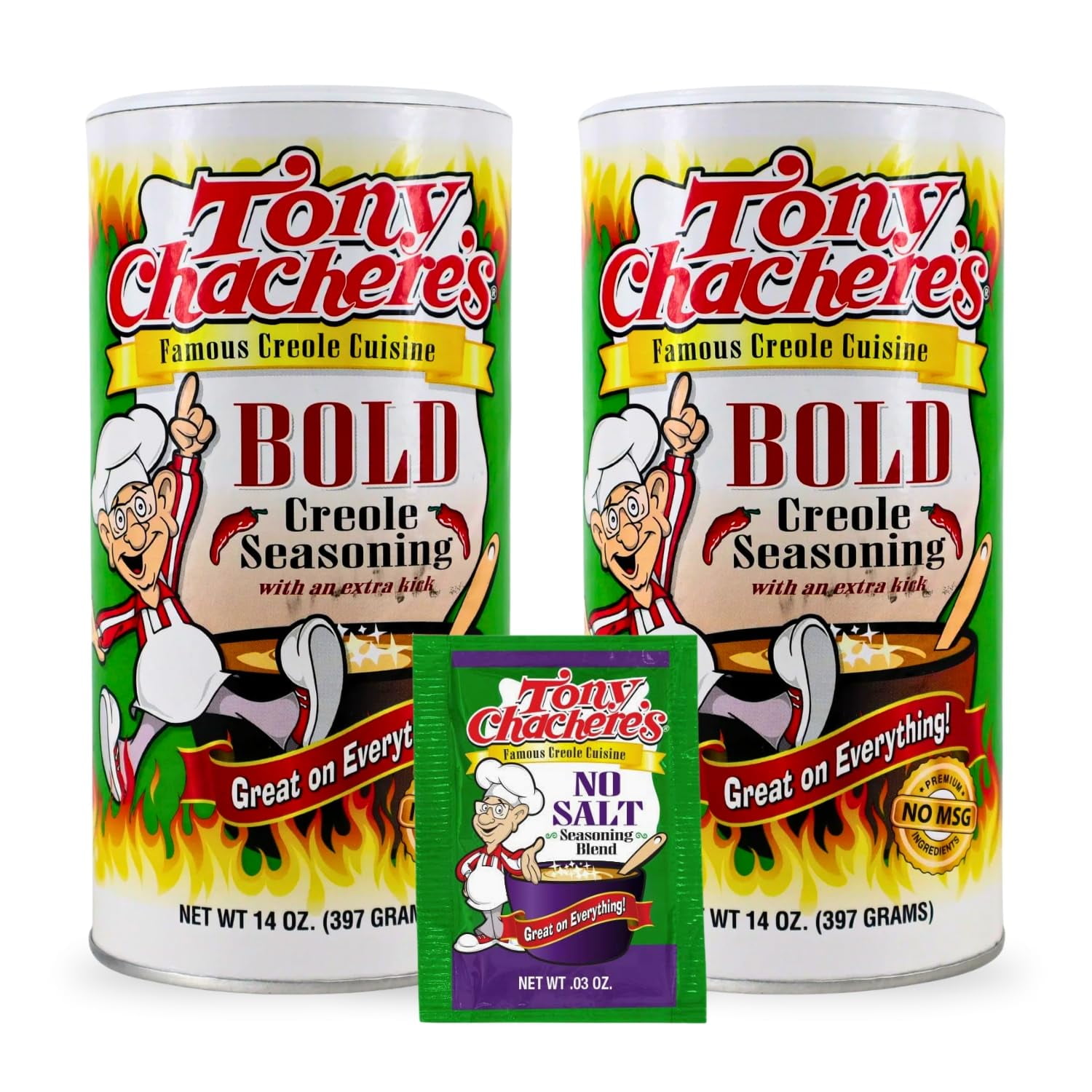 Tony Chachere's Creole and AIF9 Cajun Seasoning Canisters (2 Pack ...