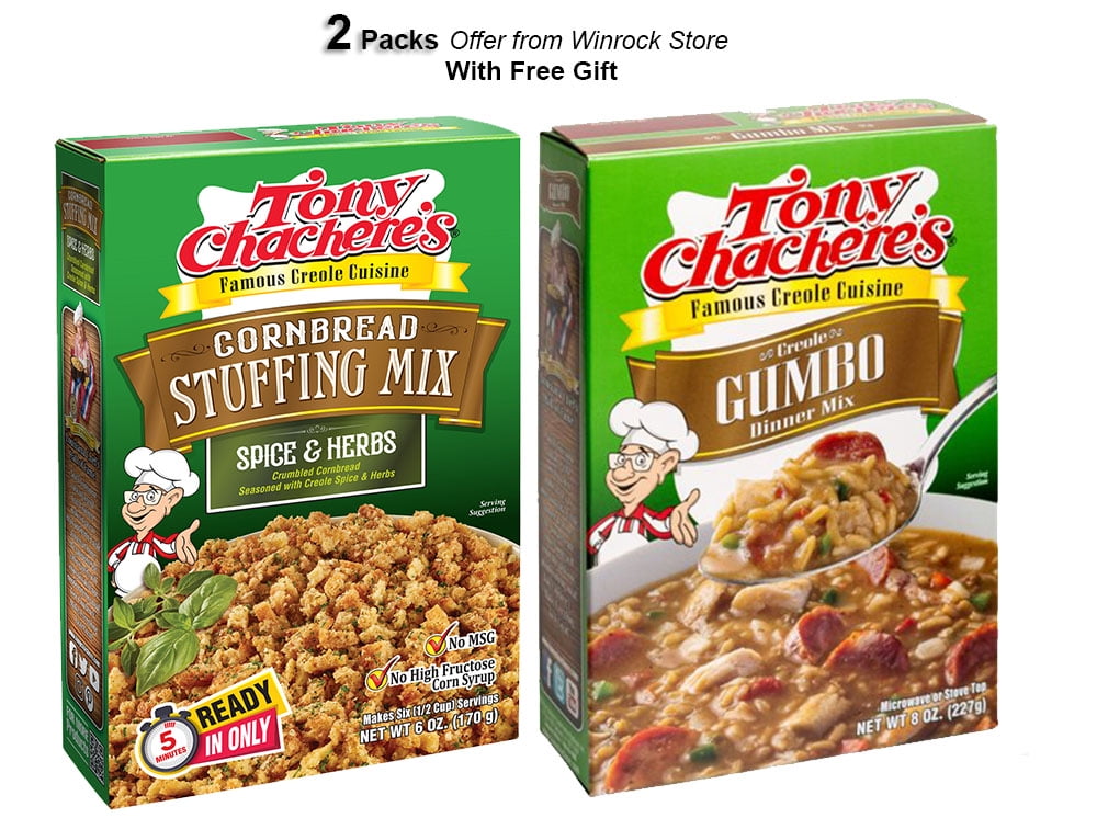 Tony Chachere's, Gumbo, Dinner Mix, Cajun, 8 oz, with Rice, shelf ...