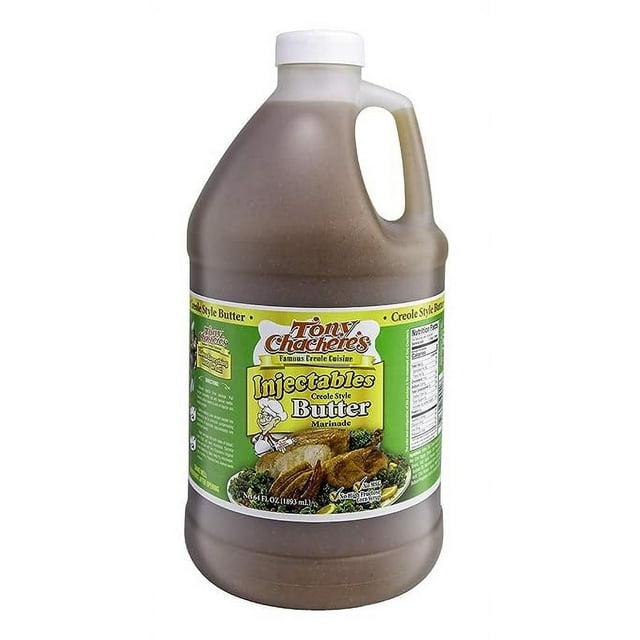 Tony Chachere's Cajun Style Injectable Meat Marinade, Butter Creole, 64 ...