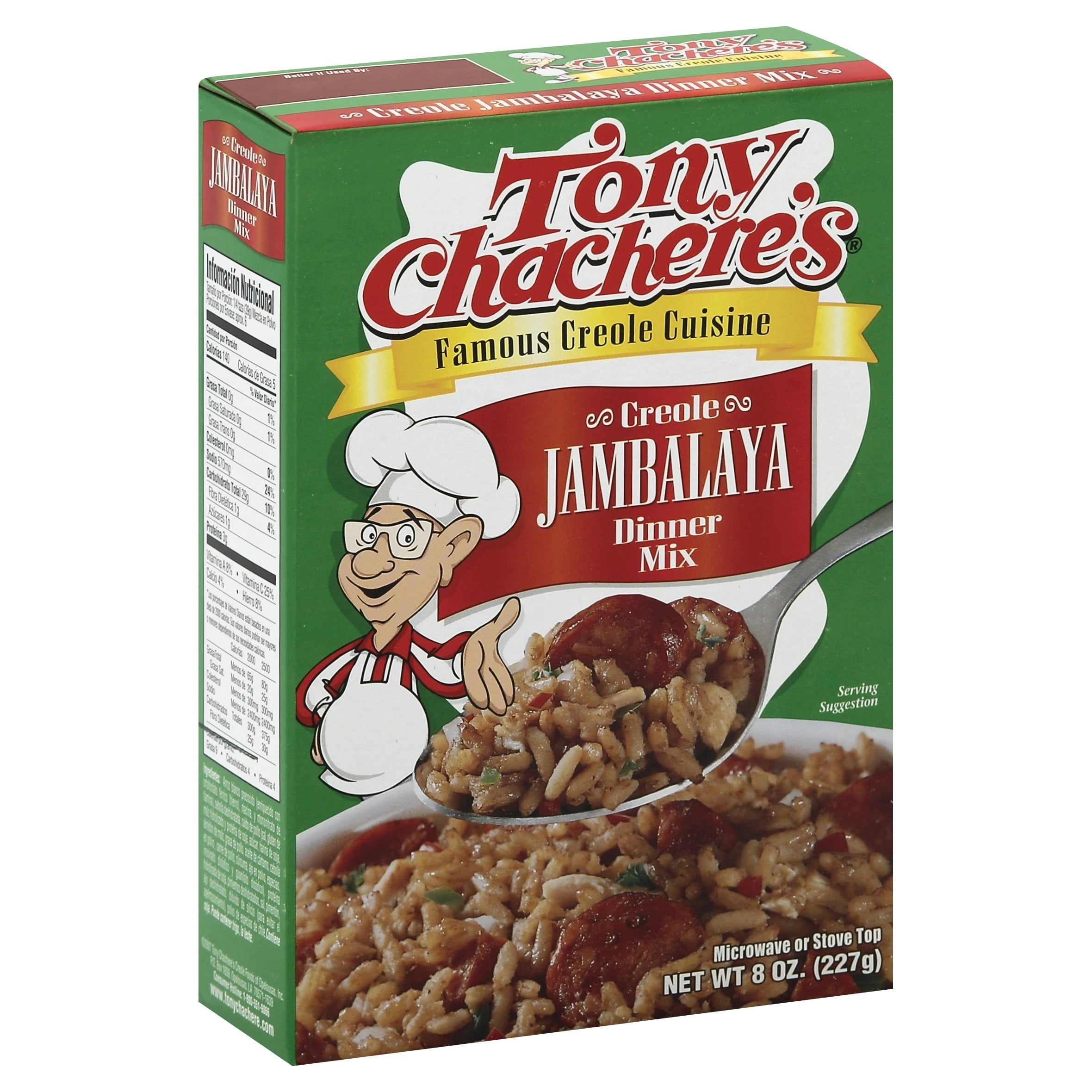 Tony Chachere's Jambalaya Rice Dinner 8 oz (Pack Of 12) - Walmart.com