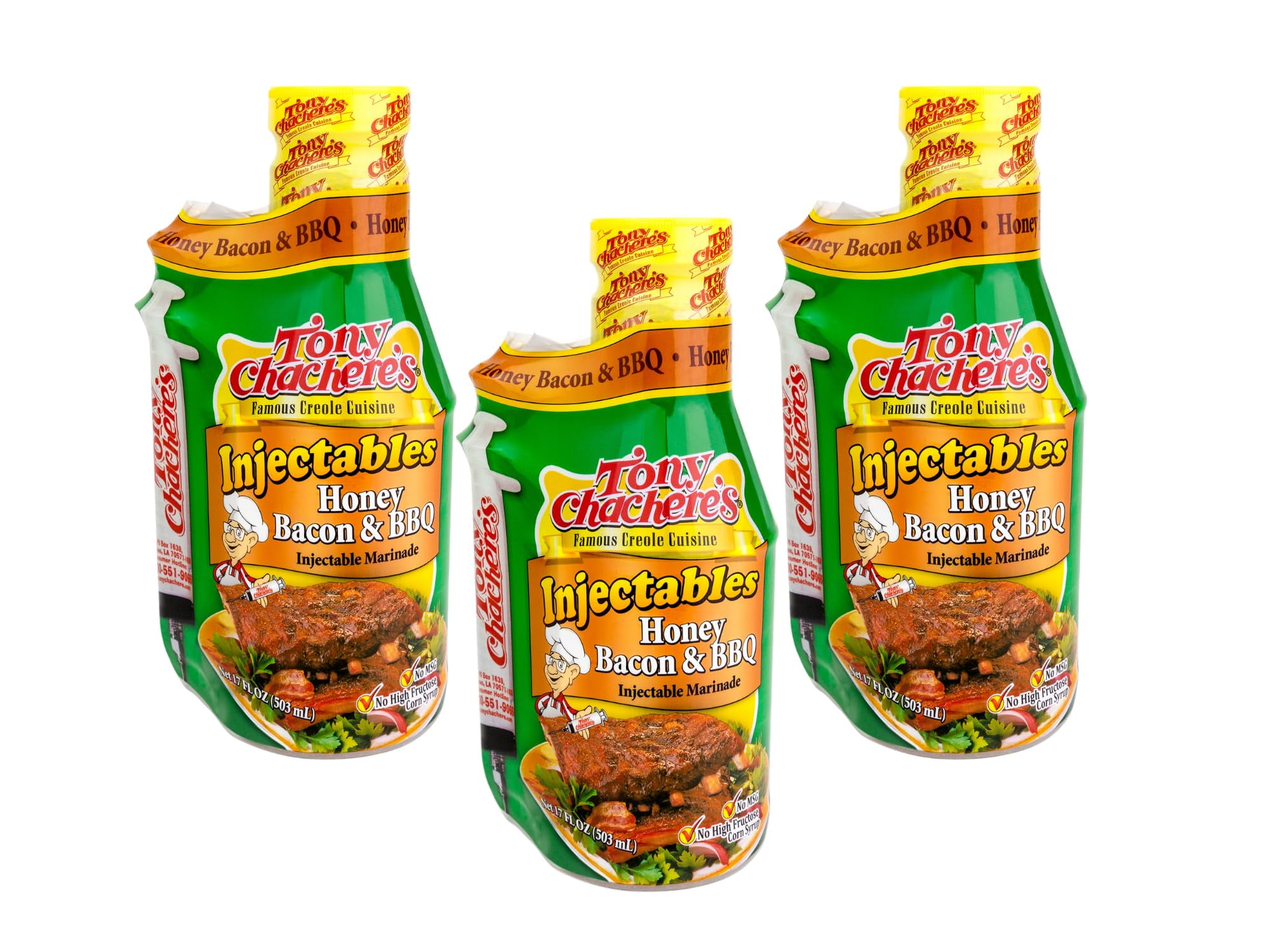 Tony Chachere's Marinade Honey MZF22 Bacon BBQ w/ Injector, 17 fl oz ...