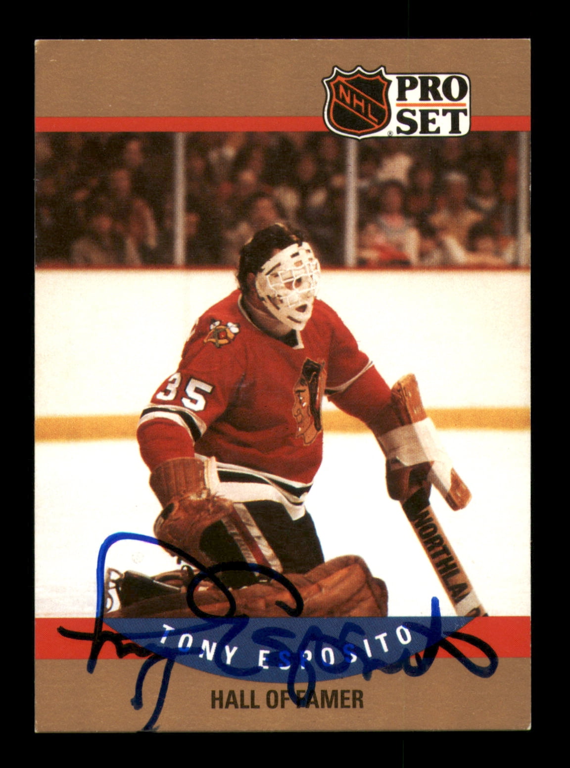 Tony Esposito Autographed 1990 Pro Set Card #659 Chicago Black Hawks ...