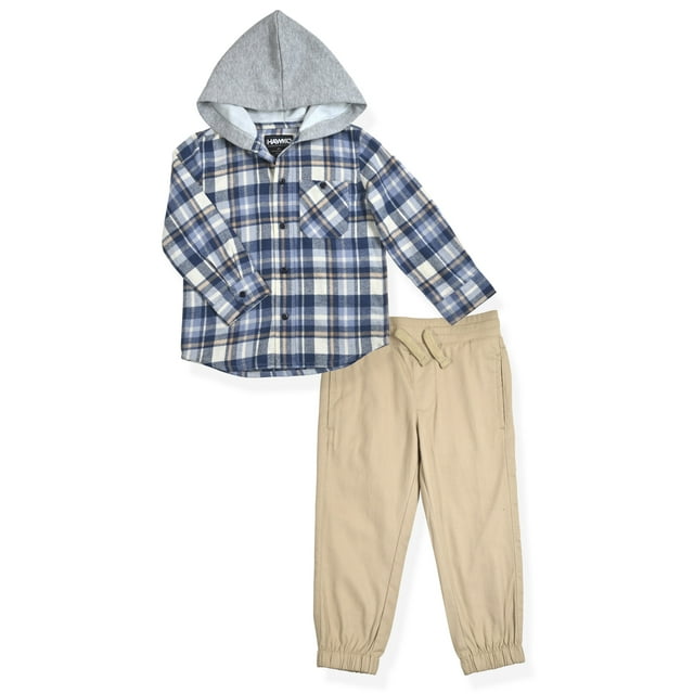 Tony Hawk Boys Hooded Flannel Shirt and Jogger Pant 2-Piece Outfit Set ...