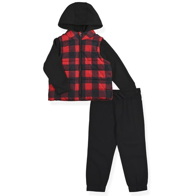 Tony Hawk Boys Twofer Puffer Vest Hoodie and Jogger, 2 Piece Outfit Set ...