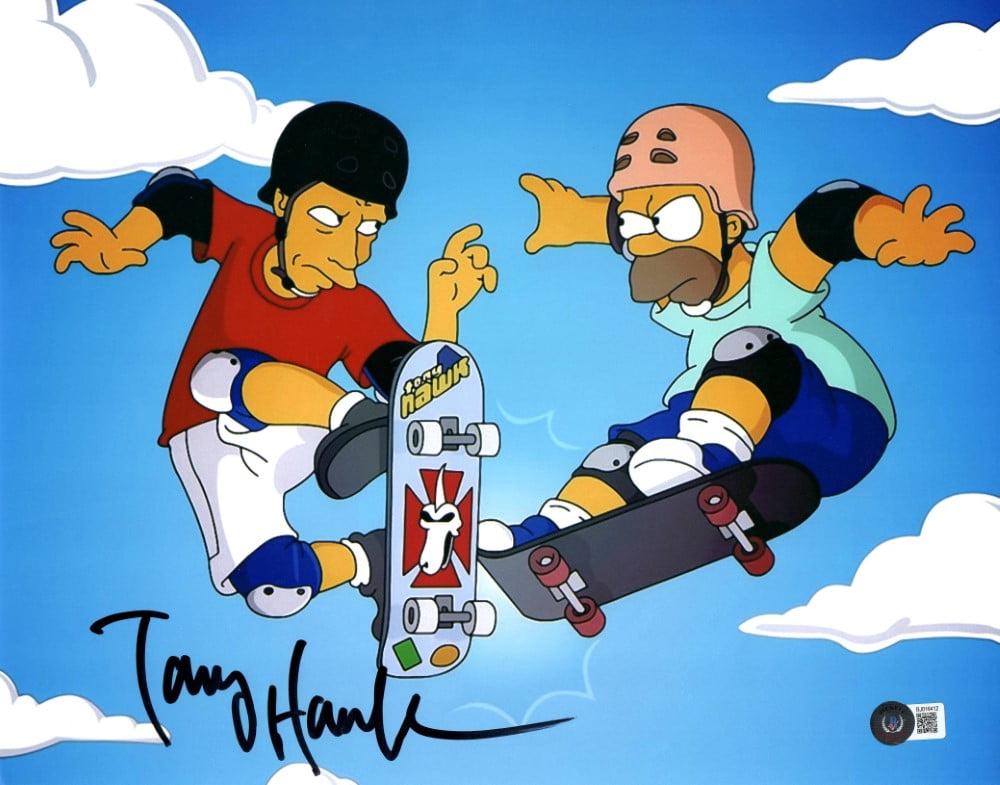 Tony Hawk Signed Autographed 11X14 Photo The Simpsons vs. Homer BAS ...