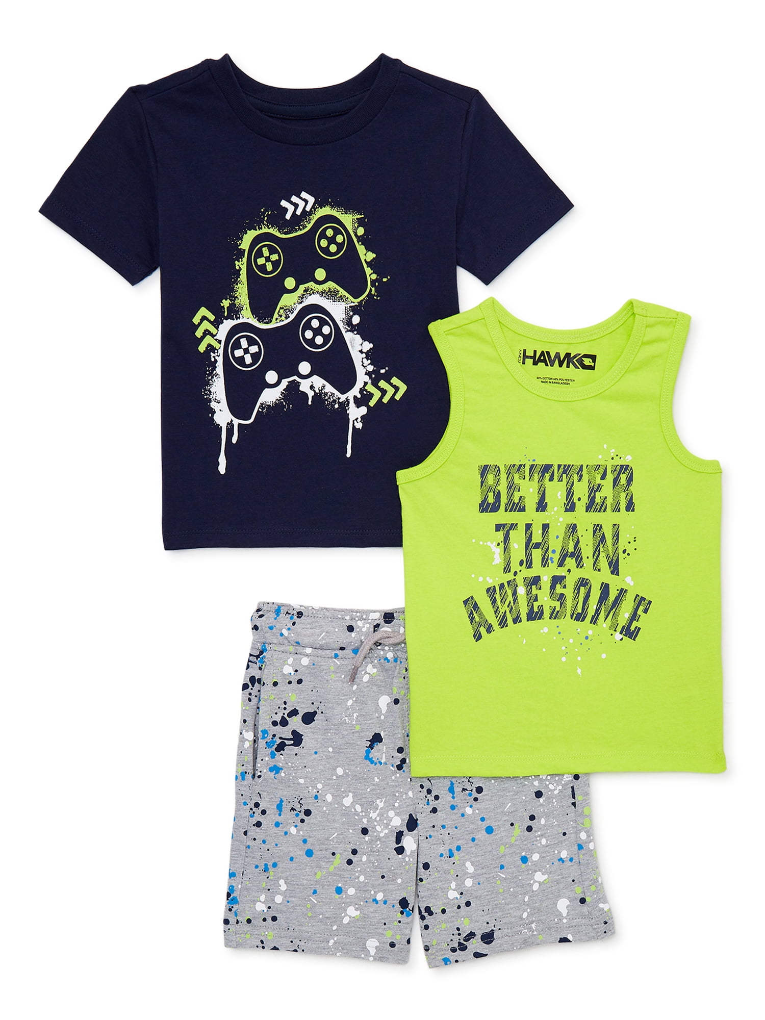 Tony Hawk Toddler Boy 3Pc Outfit Sets, Sizes 2T-4T - Walmart.com