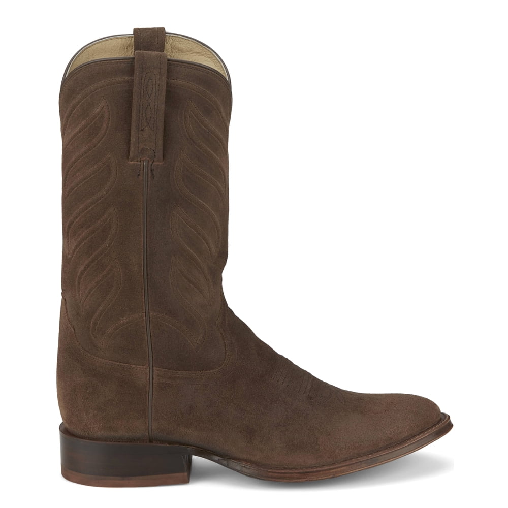 Tony Lama Mens Amado 12 Inch Suede Round Toe Cowboy Mid Calf Boots ...