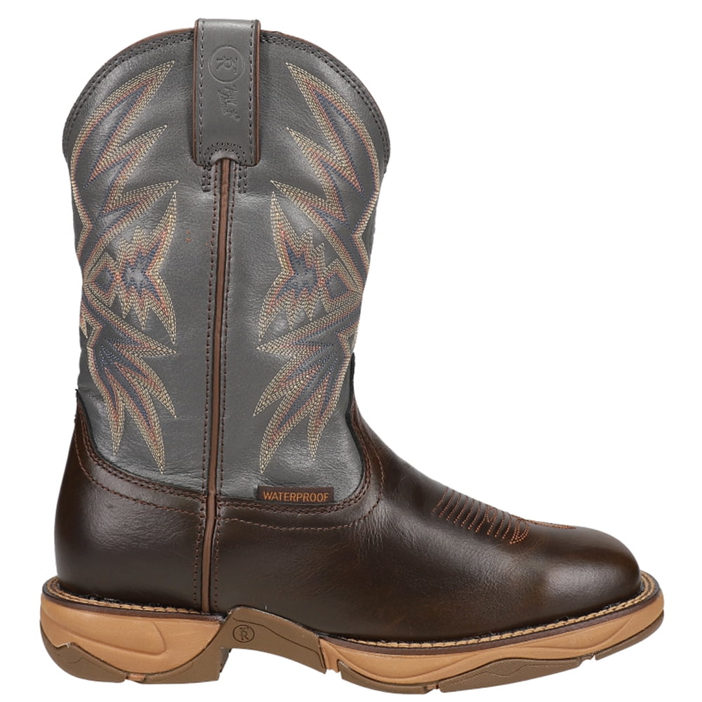 Tony Lama Barlett Wide Square Toe Coffee - Boot Mens Work - Rr3358 ...