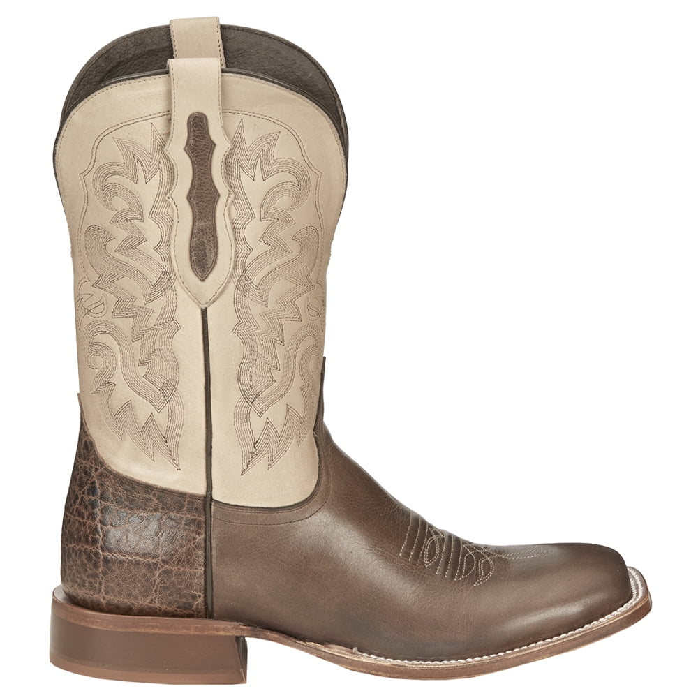 Tony Lama Mens Jinglebob Embroidered Square Toe Pull On Cowboy Mid Calf ...