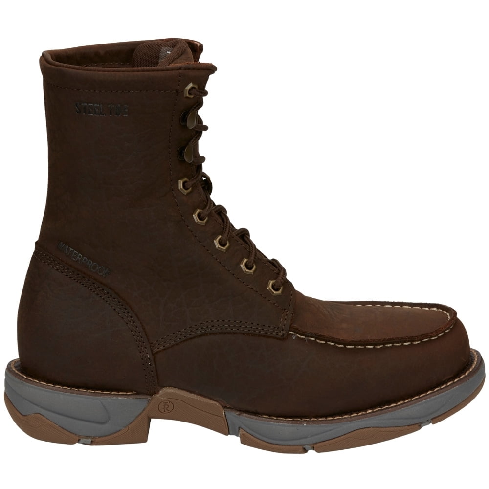 Tony Lama Mens Junction Lacer 8 Inch Waterproof Steel Toe - Walmart.com