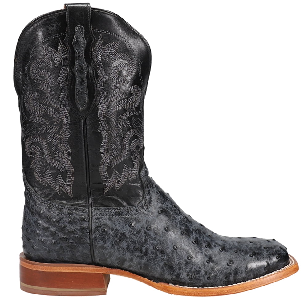 Tony Lama Mens Moore 11 Inch Full Quill Ostrich Wide Square Toe Pull On Cow - Walmart.com