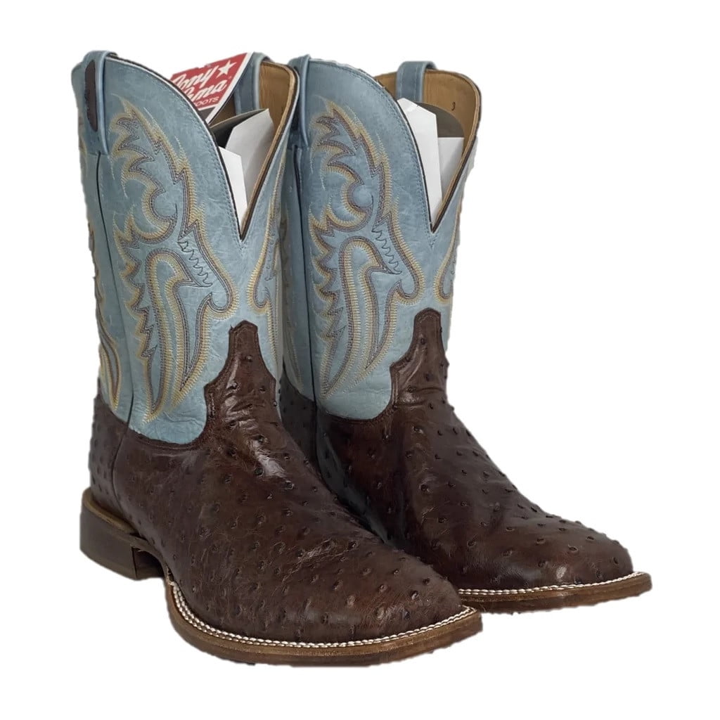 Tony Lama Sky Blue Cowhide Spur Ledge - Boot Mens Western - Ep6093 ...