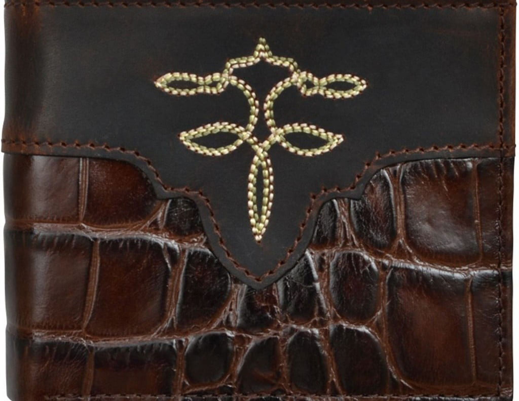 Tony Lama Western Wallet Mens Leather Bifold Toe Bug Dark Brown WTL268 ...