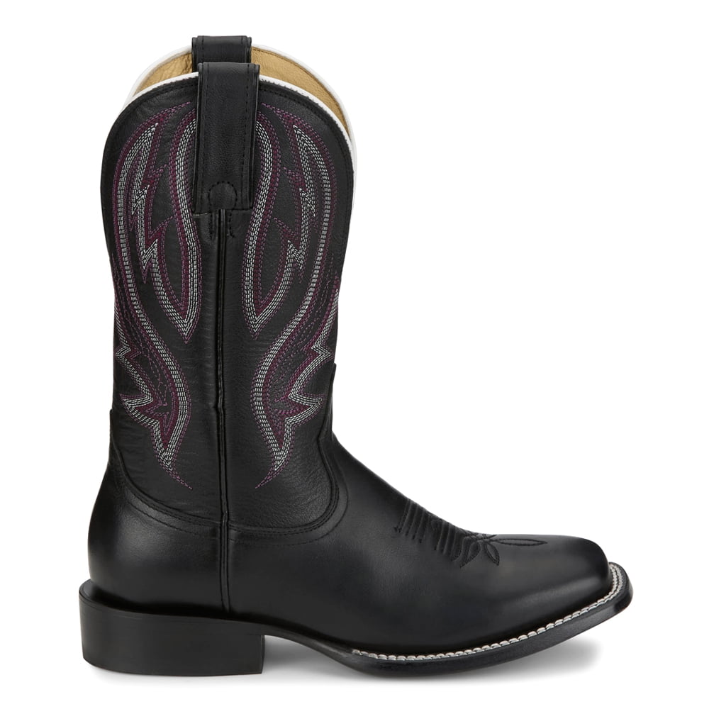Tony Lama Womens Darcia 11 Inch Embroidered Square Toe Cowboy Mid Calf ...