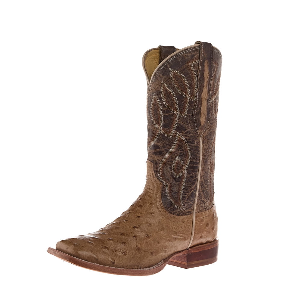 Tony Lama Womens Women`s Cheyenne Tan Ostrich Vamp 11" Taupe Goat Top ...