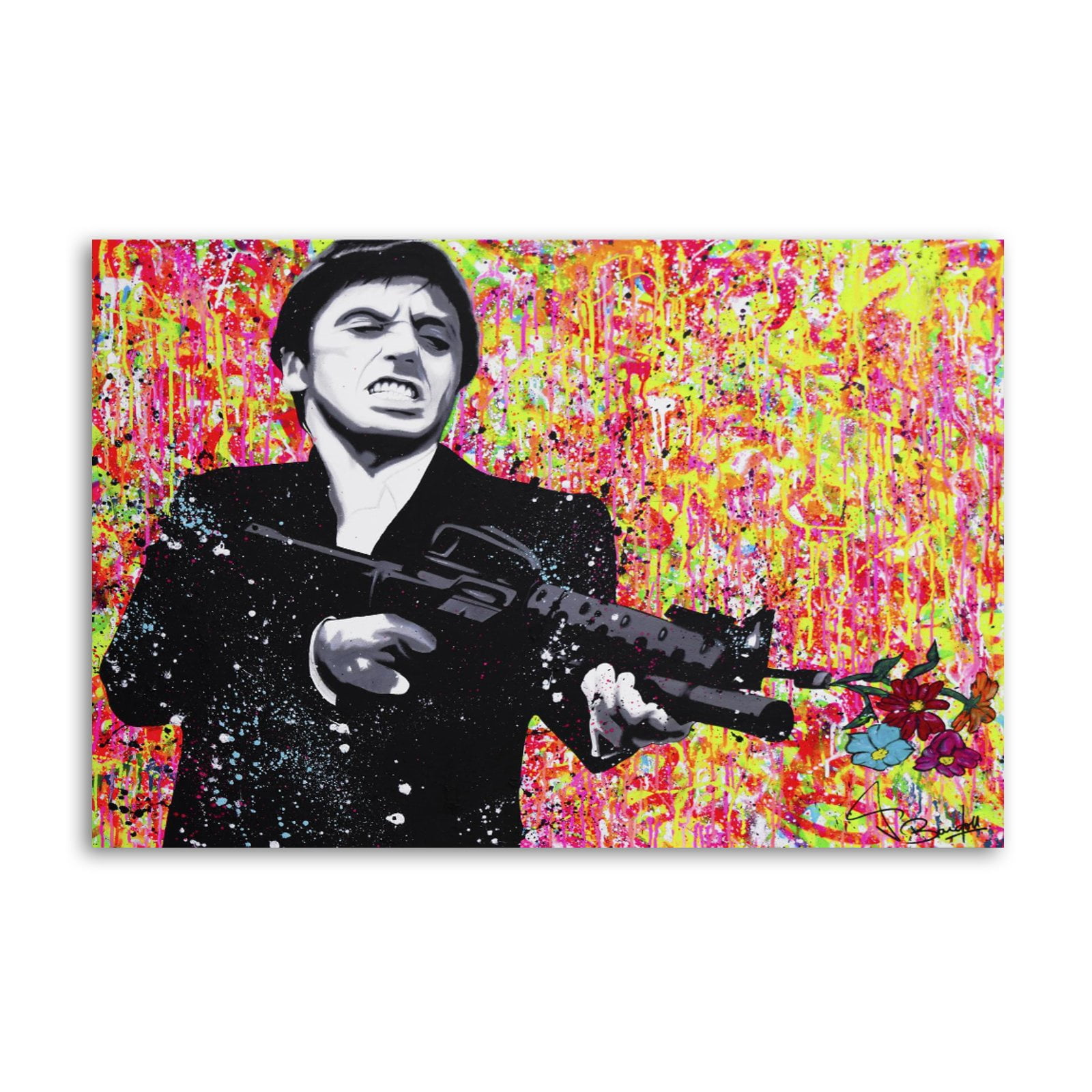 Tony Montana of Scarface Artworks Canvas Poster Room Aesthetic Wall Art ...