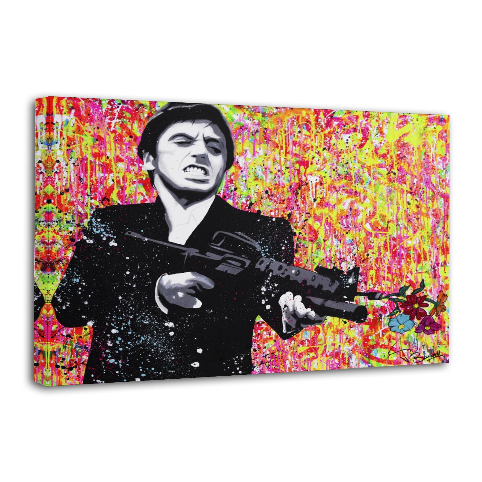 Tony Montana of Scarface Canvas Wall Art Poster Decorative Bedroom ...