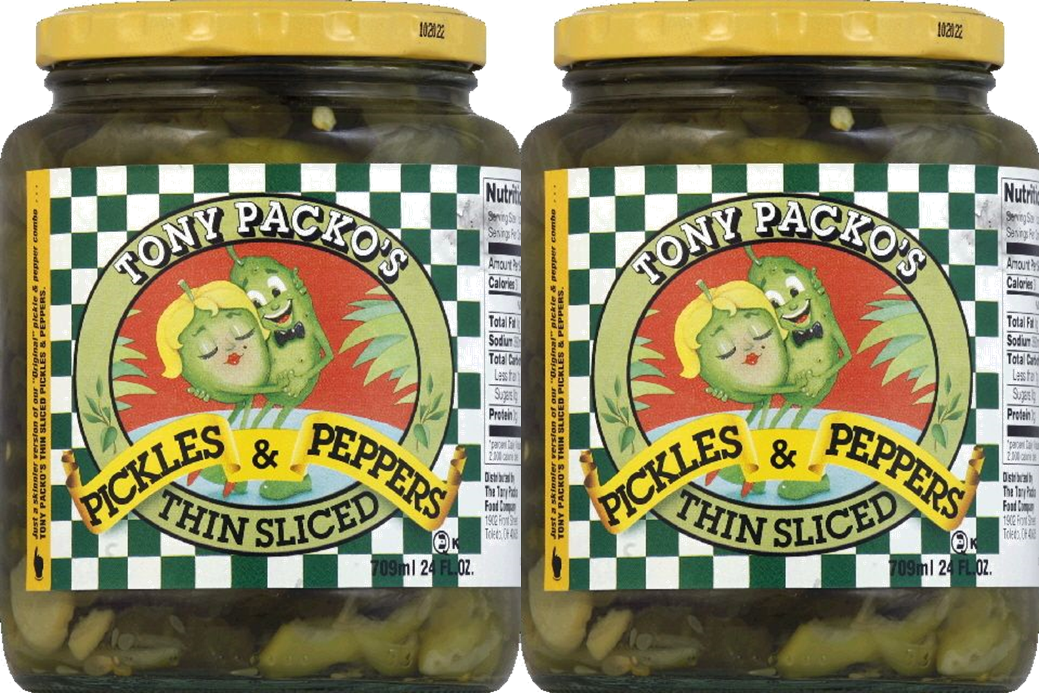 Tony Packo's Pickles & Peppers, 2-Pack 24 oz. Jars (Thin Sliced ...