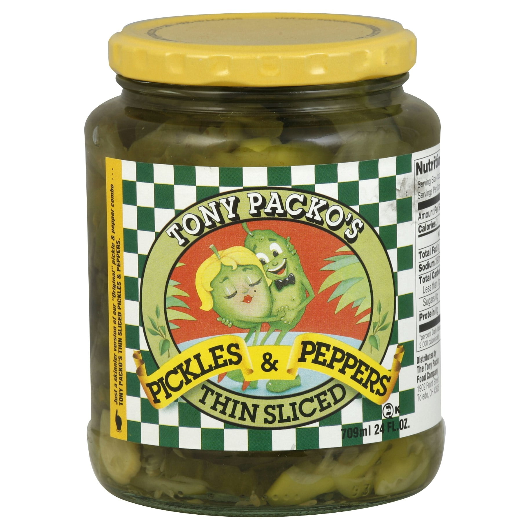 Tony Packos Thin Sliced Pickles and Peppers 24 oz (Pack Of 12 ...