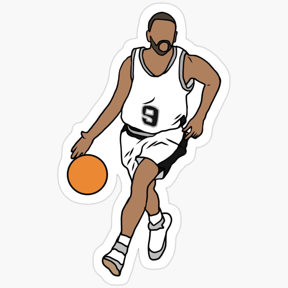 Tony Parker Dribbling Sticker Phone Decal Water Bottle Stickers Car ...