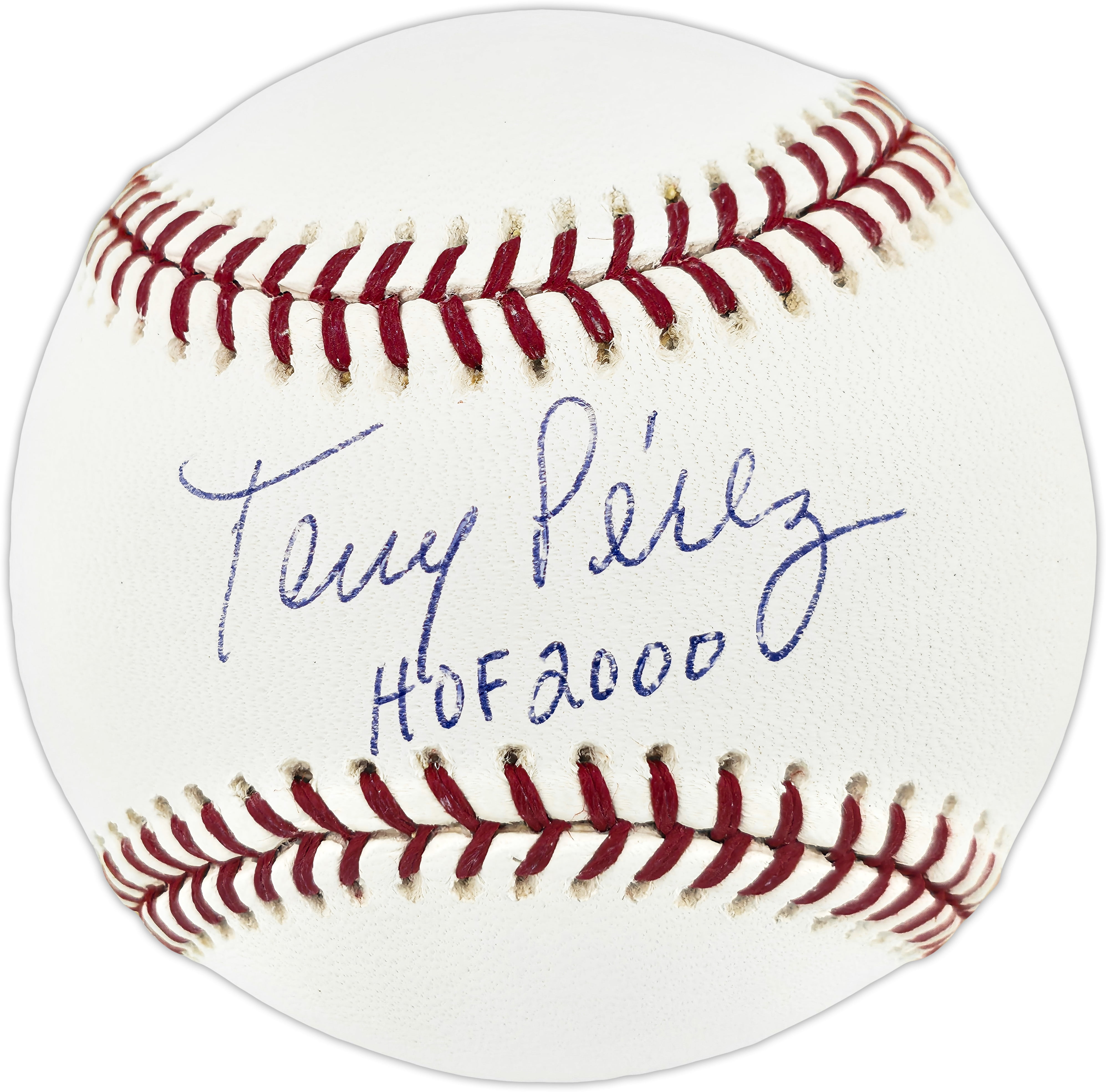 Tony Perez Autographed Official MLB Baseball Cincinnati Reds "HOF 2000 ...